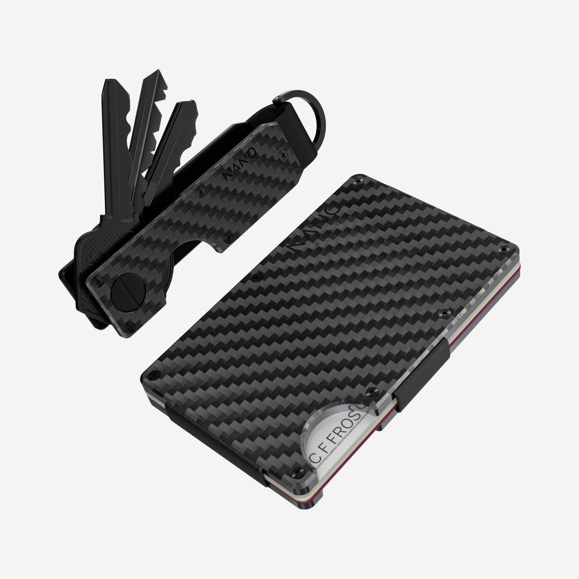 NANO™ Carbon Fibre 3K Cash Strap Wallet (Stealth Black) Everyday Bundle