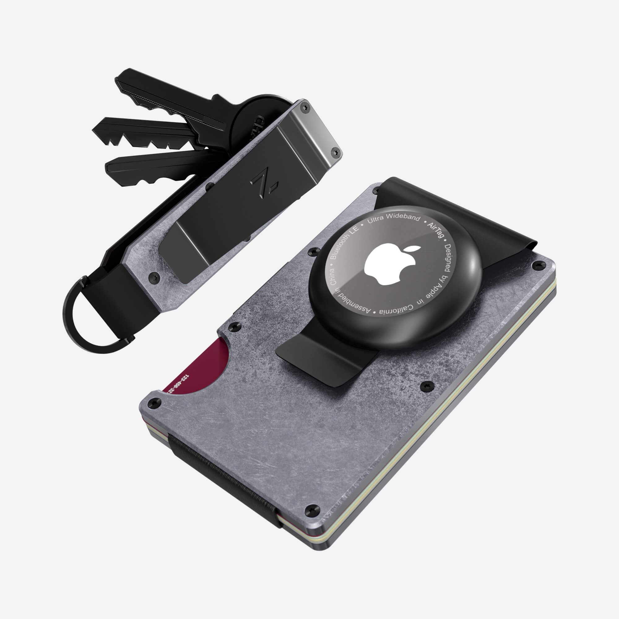 NANO™ Aluminium AirTag Money Clip Wallet (Dark Storm) Everyday Bundle