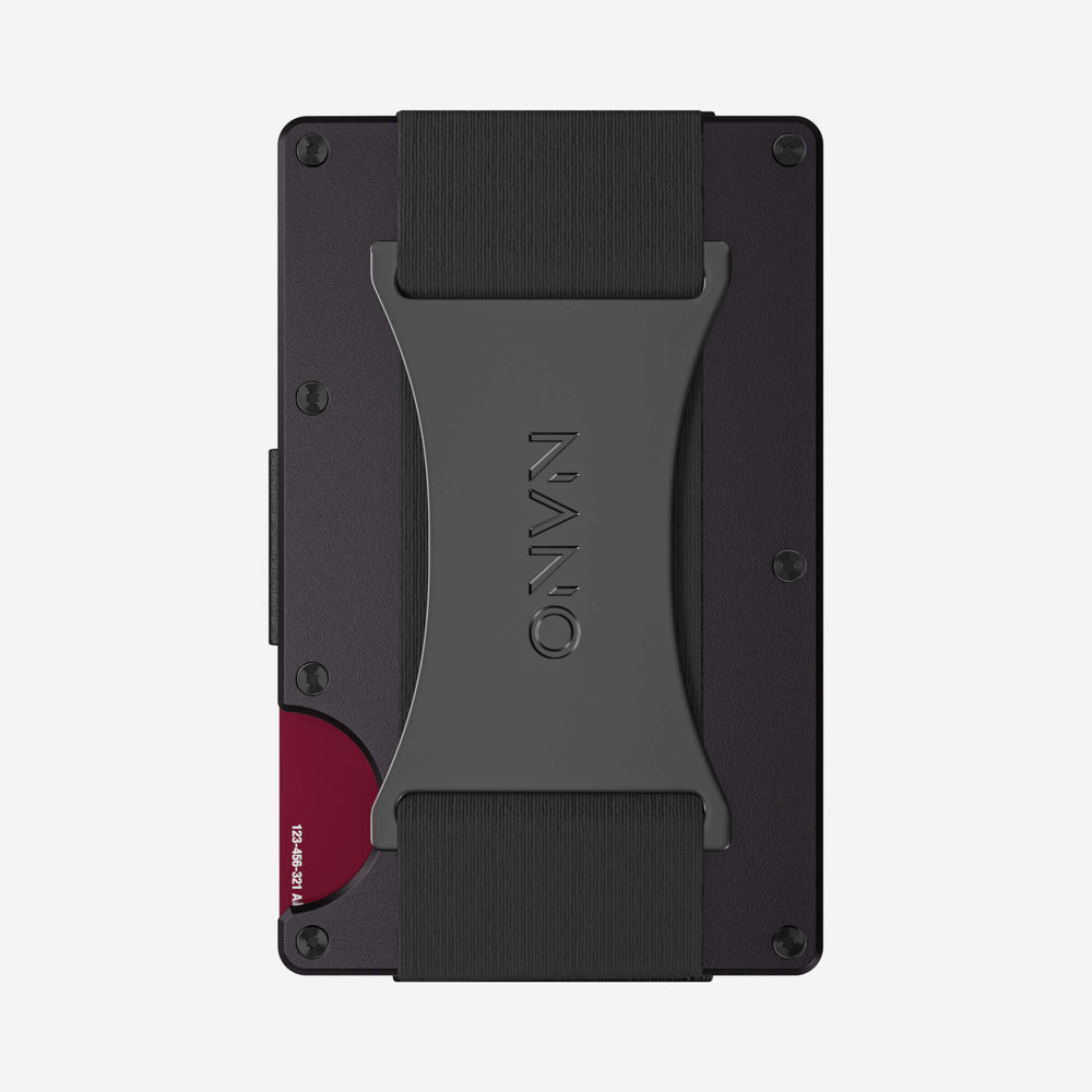 NANO™ Aluminium Personalised Cash Strap Wallet (Phantom Black)