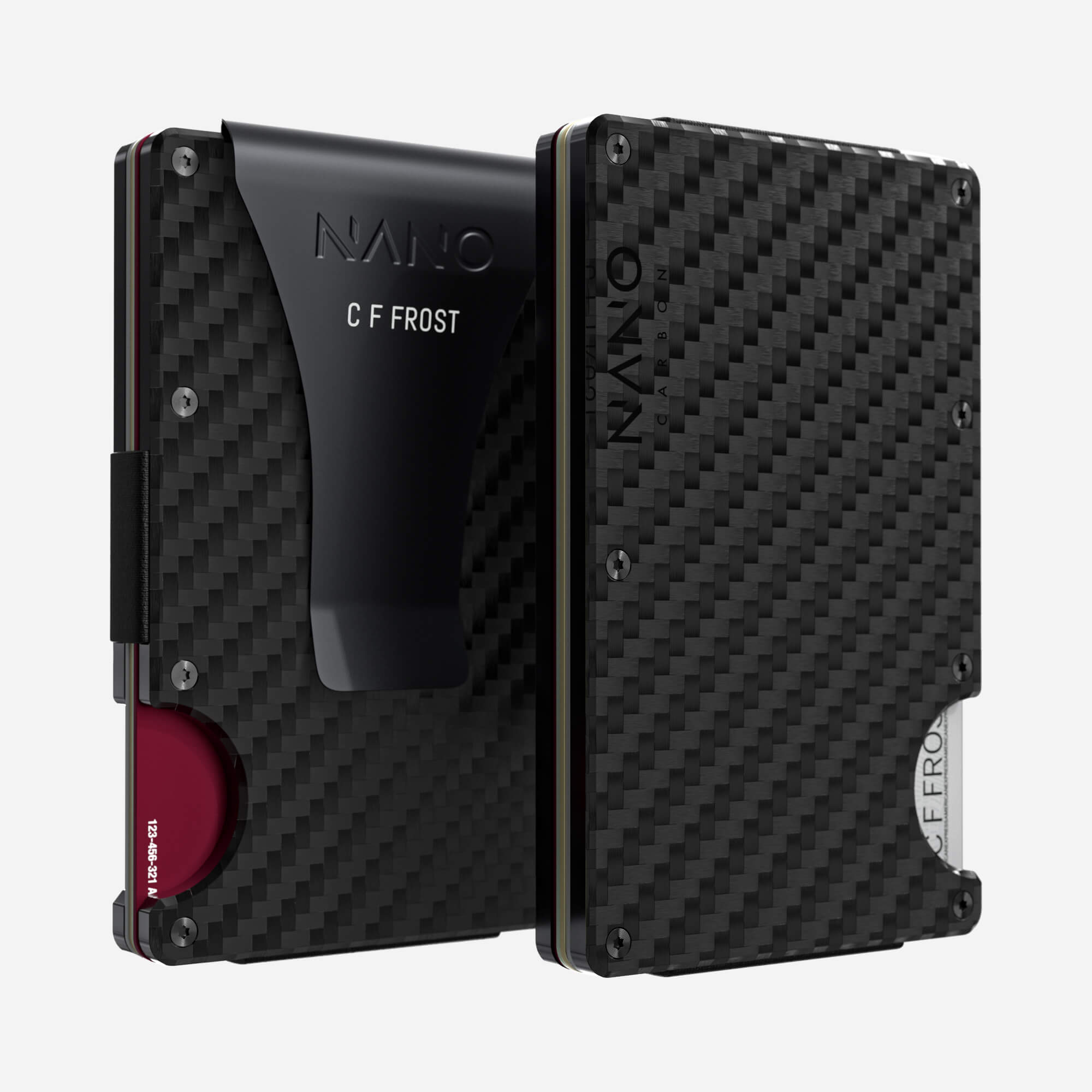 NANO™ Carbon Fibre 3K Personalised Money Clip Wallet (Stealth Black)